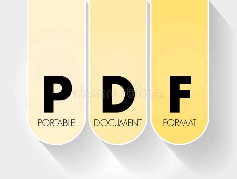 PDF - Portable Document Format Acronym, Technology Concept Background ...