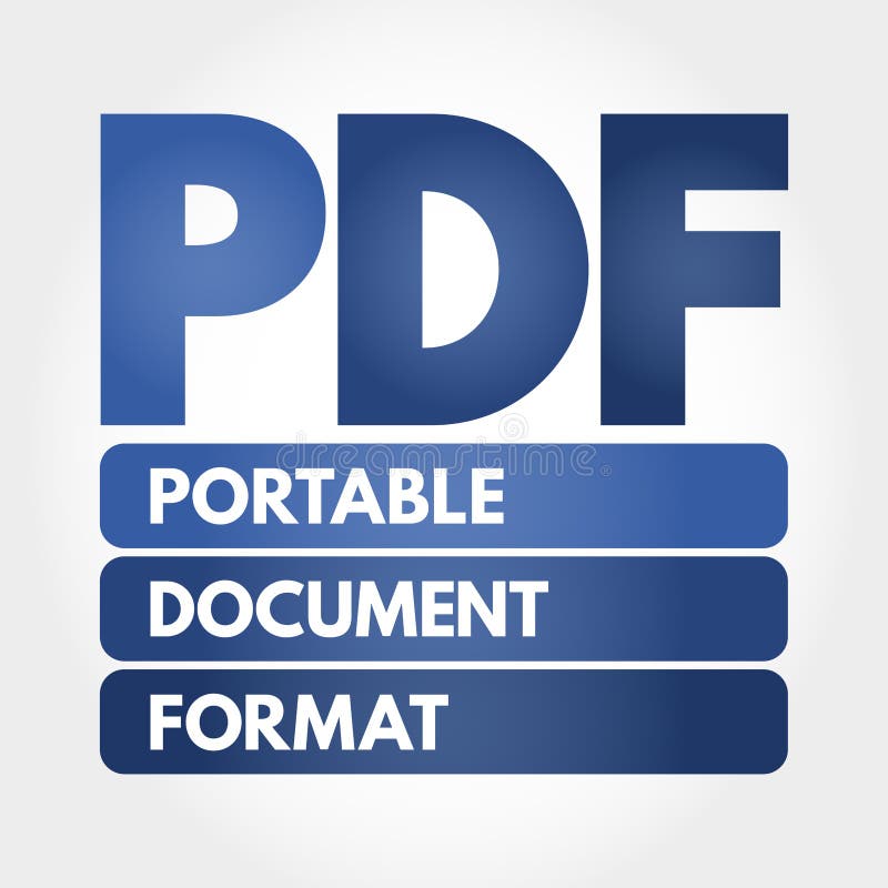 PDF - Portable Document Format Acronym, Technology Concept Background ...