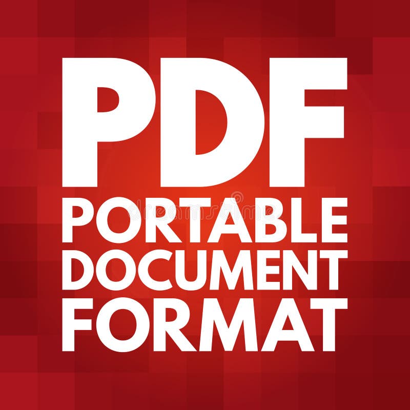 PDF - Portable Document Format Acronym, Technology Concept Background ...