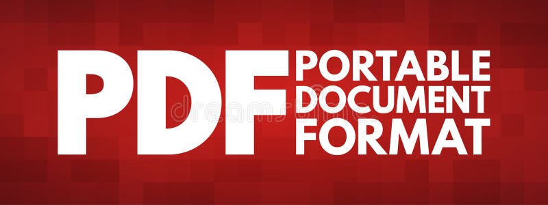 PDF - Portable Document Format Acronym, Technology Concept Background ...