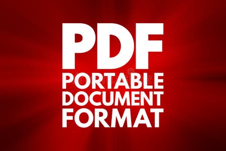 PDF - Portable Document Format Acronym Stock Illustration ...