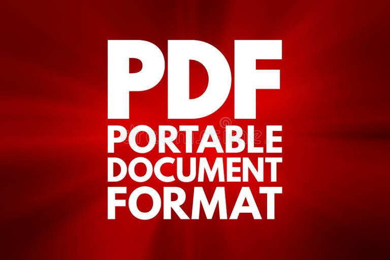 PDF - Portable Document Format Acronym Stock Illustration ...
