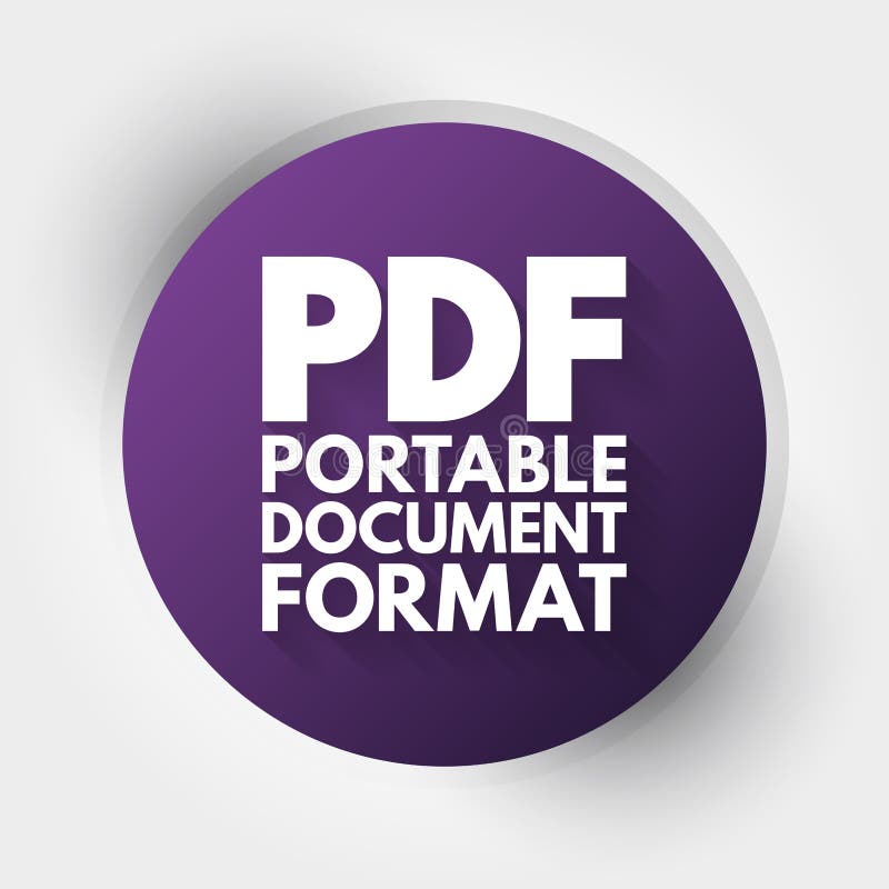 PDF - Portable Document Format Acronym Stock Illustration ...