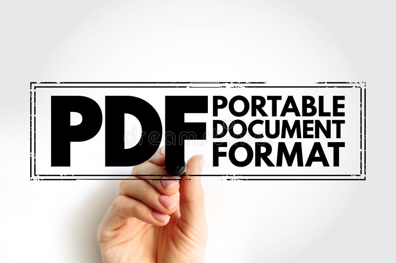 PDF - Portable Document Format Acronym Stock Illustration - Illustration of banner, word: 199022775
