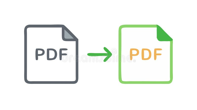 PDF To PDF Conversion, Document Processing, Vector Design Generative AI Stock Vector ...