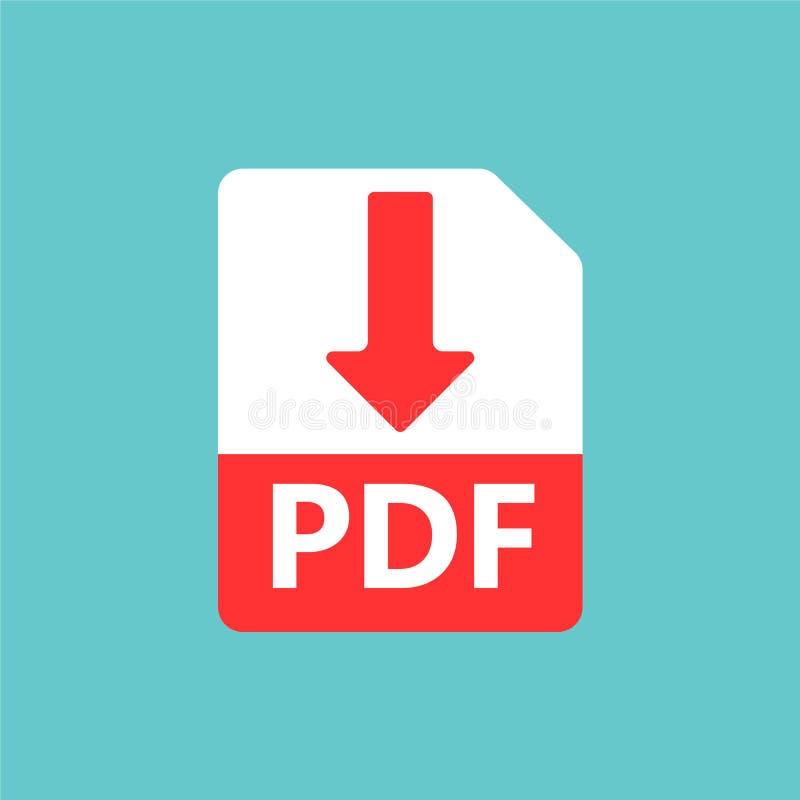 PDF vector icon stock vector. Illustration of button - 101595702
