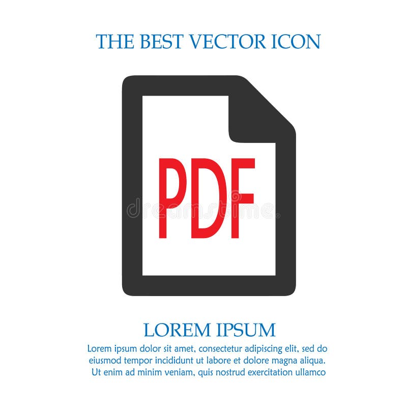 Pdf Vector Icon Eps 10. Pdf Symbol Stock Vector - Illustration of ...