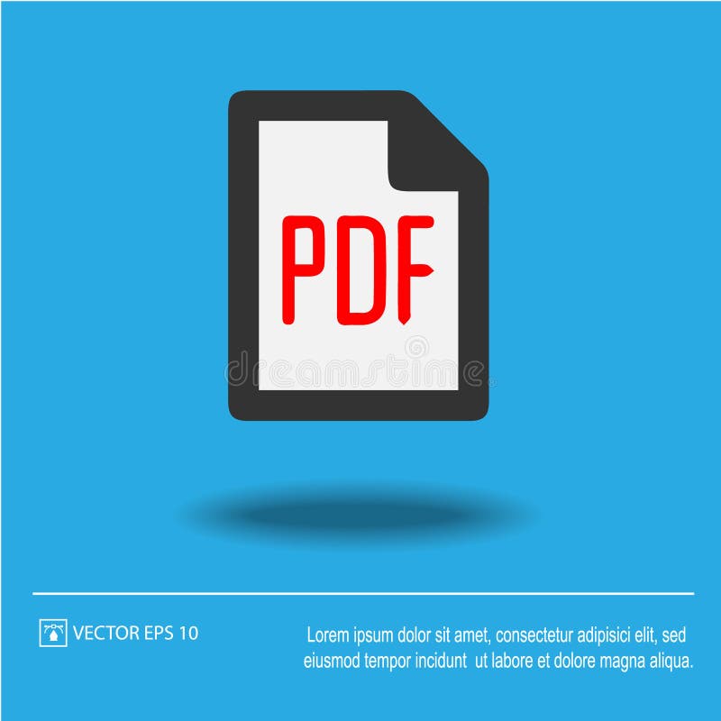 Pdf Vector Icon Eps 10. Pdf Symbol Stock Vector - Illustration of write ...