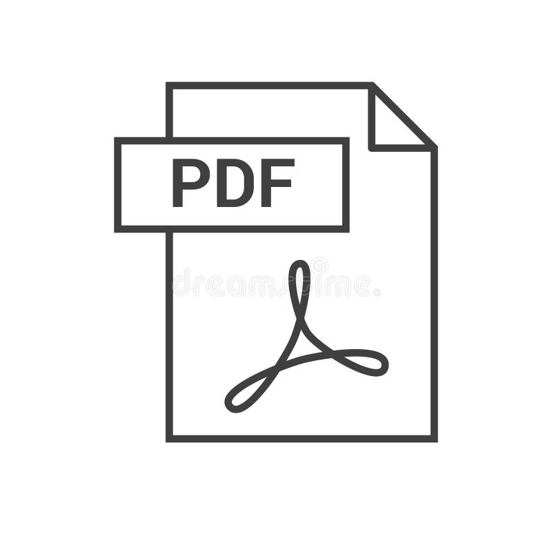 Pdf Document Note Icon in Flat Style. Paper Sheet Vector Illustration ...