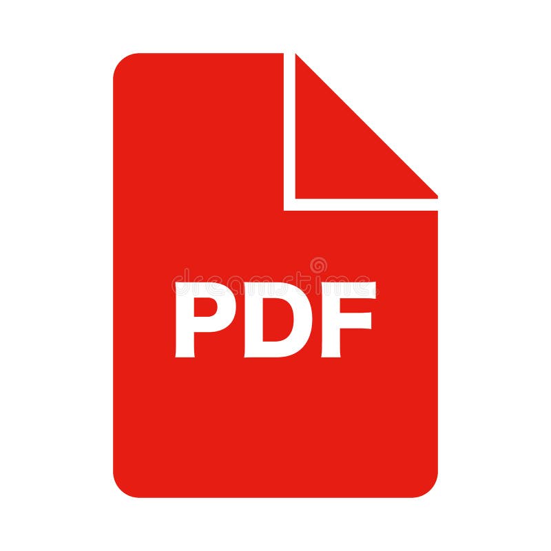 PDF File Vector Icon. Red Flat Data. Stock Vector - Illustration of ...