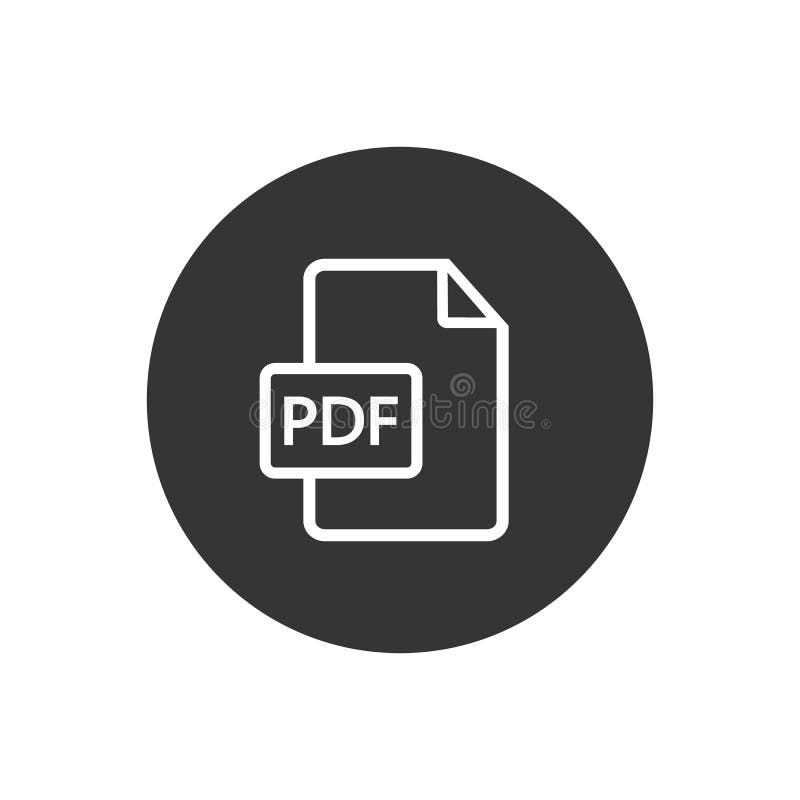 PDF Vector White Icon on Gray. Vector in Flat Style Design Stock Vector ...