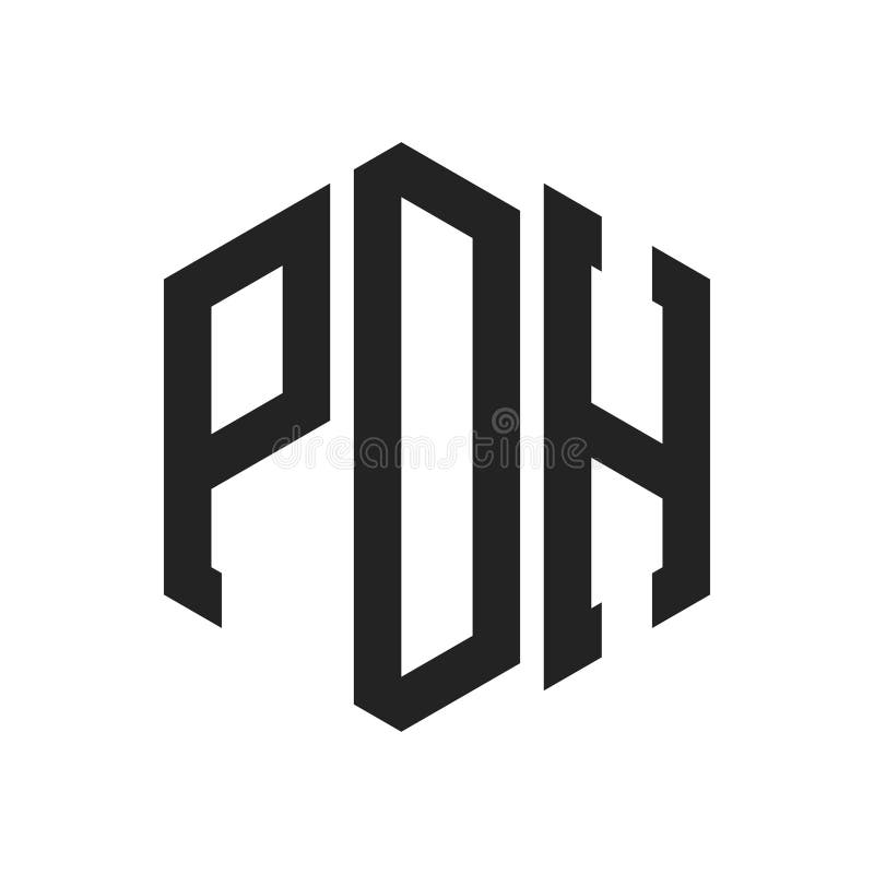 PDH Logo Design. Initial Letter PDH Monogram Logo Using Hexagon Shape ...