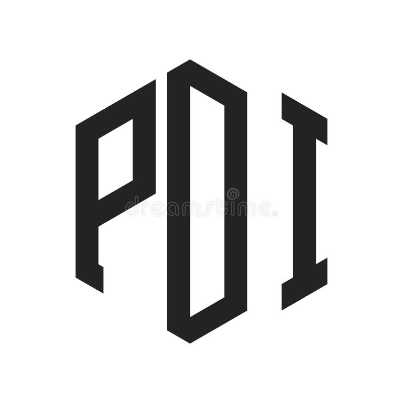 PDI Logo Design. Initial Letter PDI Monogram Logo Using Hexagon Shape ...