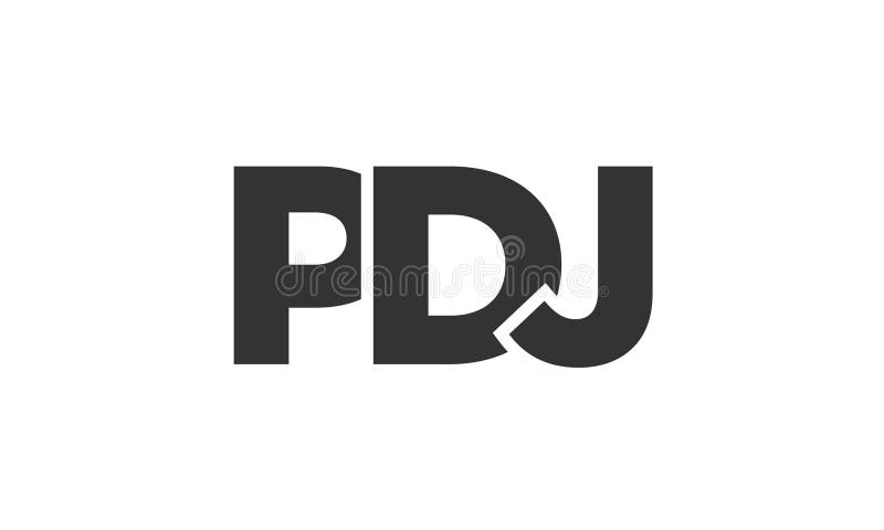 PDJ Logo Design Template with Strong and Modern Bold Text. Initial ...
