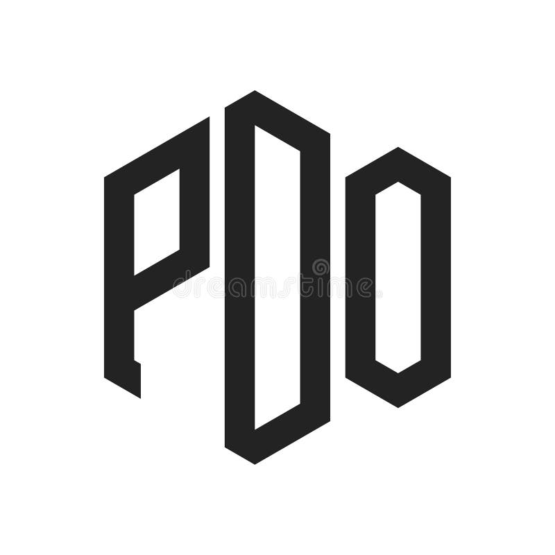 PDO Logo Design. Initial Letter PDO Monogram Logo Using Hexagon Shape ...