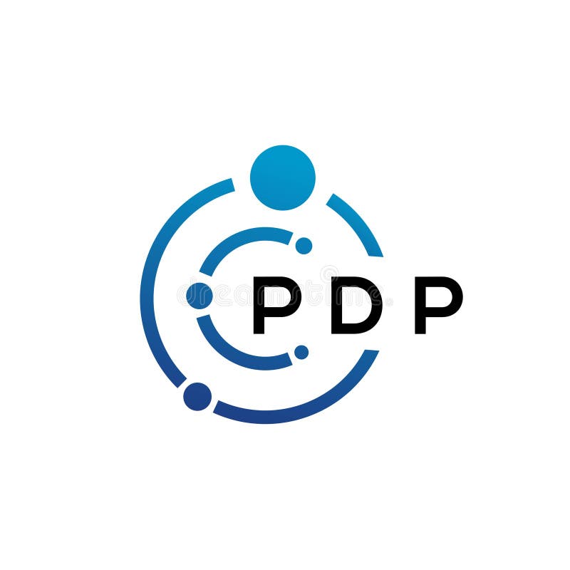 PDP Letter Technology Logo Design on White Background. PDP Creative ...