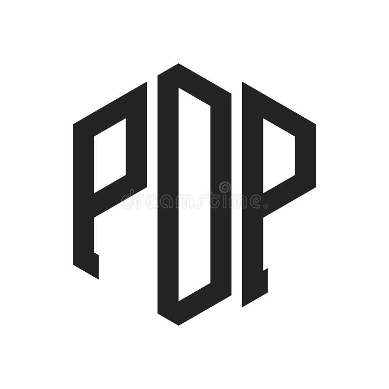 PDP Logo Design. Initial Letter PDP Monogram Logo Using Hexagon Shape ...