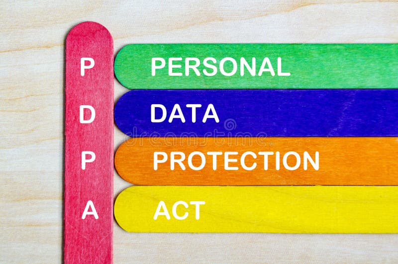 PDPA Representing Personal Data Protection Act Text on Wooden Stick ...