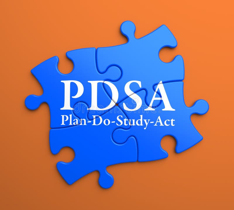 PDSA on Blue Puzzle Pieces. Business Concept. Stock Image - Image of ...