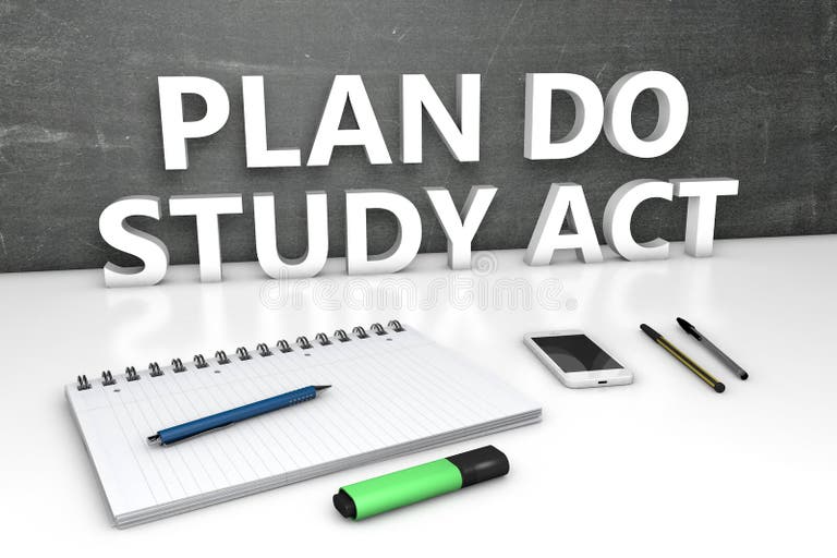 PDSA - Plan Do Study Act stock illustration. Illustration of educate ...