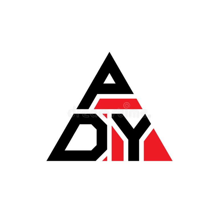 PDY Triangle Letter Logo Design with Triangle Shape. PDY Triangle Logo ...