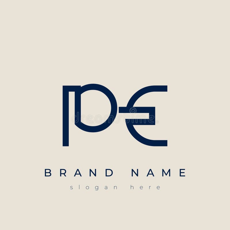 PE Alphabet Letter Icon Logo Stock Vector - Illustration of logo, font ...