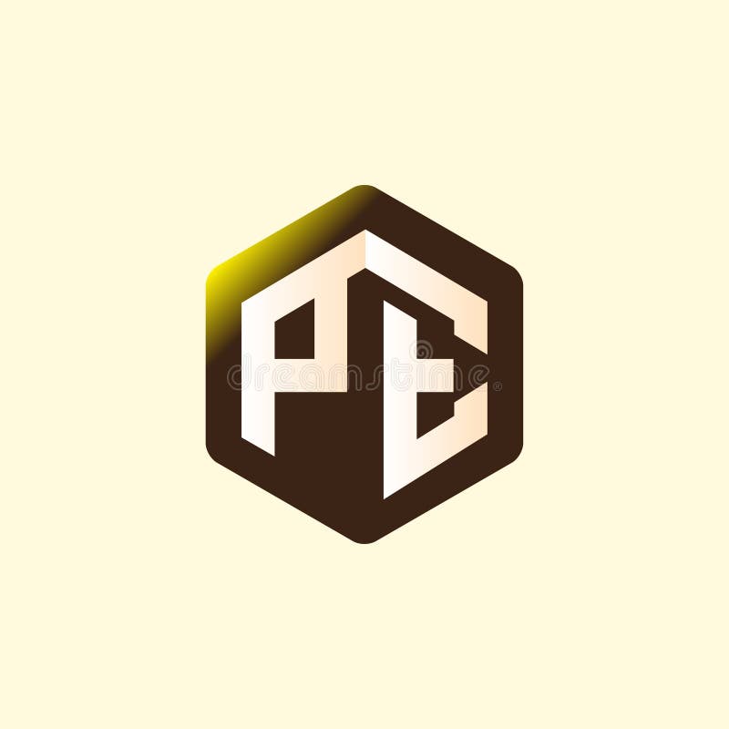 PE Initial Letter Hexagonal Logo Vector Stock Vector - Illustration of ...