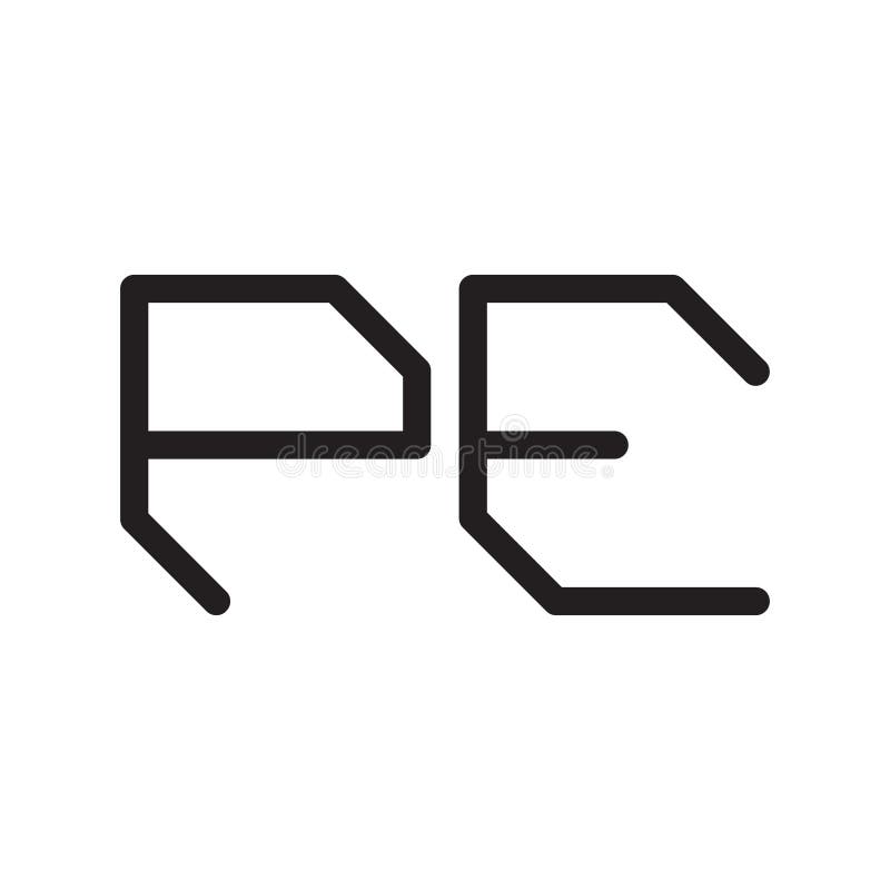 Pe Initial Letter Vector Logo Icon Stock Vector - Illustration of ...