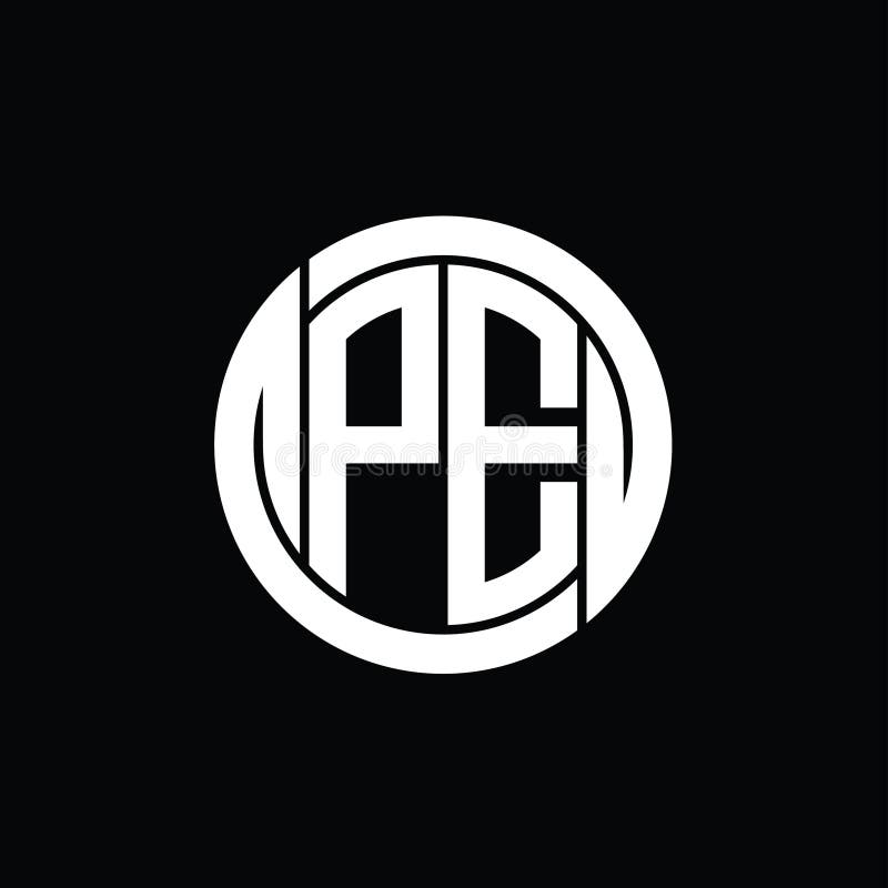 PE Logo Monogram Shield Inside Circle Shape Vector Images Design ...