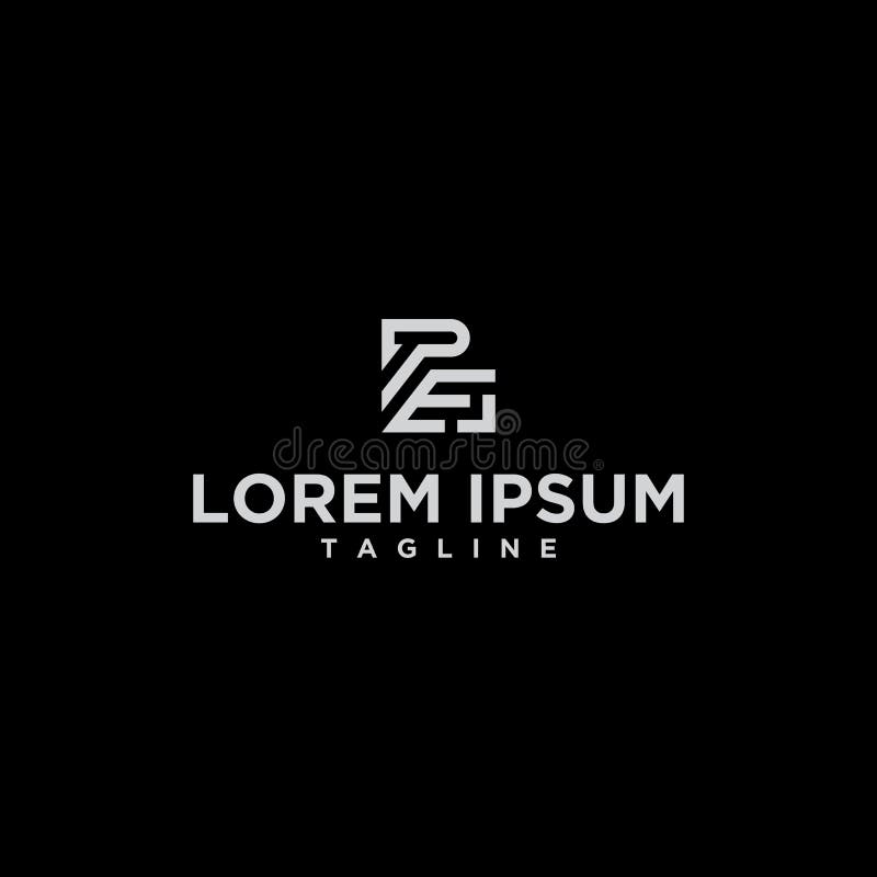 Pe Monogram Logo Design Inspiration Stock Vector - Illustration of ...