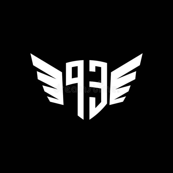 PE Monogram Wing Shape Style Stock Vector - Illustration of icon ...
