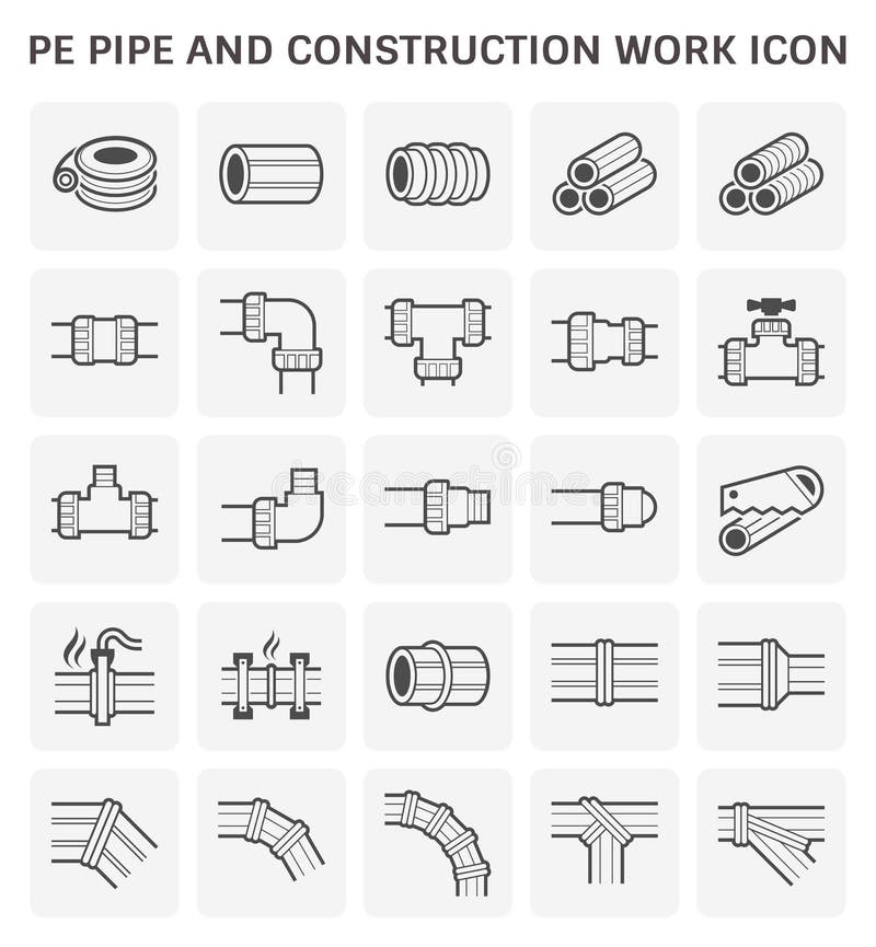 Pe pipe icon stock vector. Illustration of industrial - 160038788