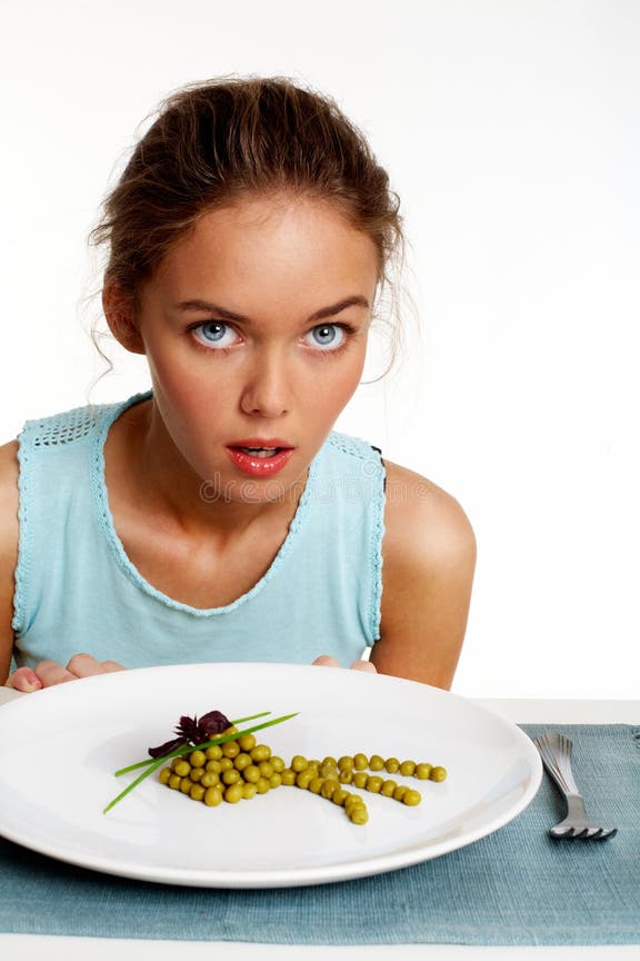 Pea diet stock image. Image of female, human, lunch, edible - 27379793