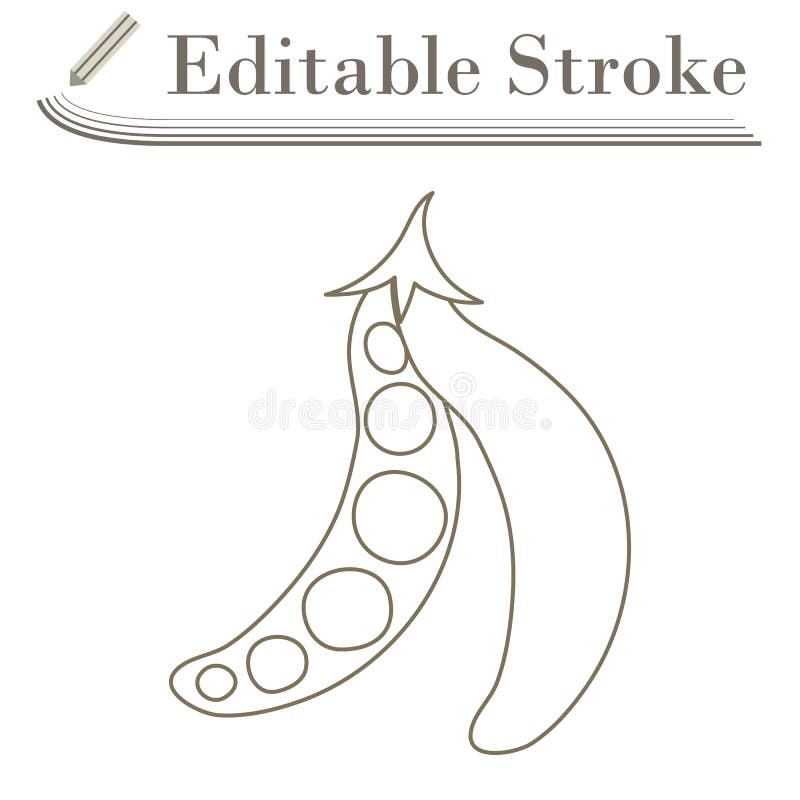 Pea Icon stock vector. Illustration of bean, agriculture - 201810146