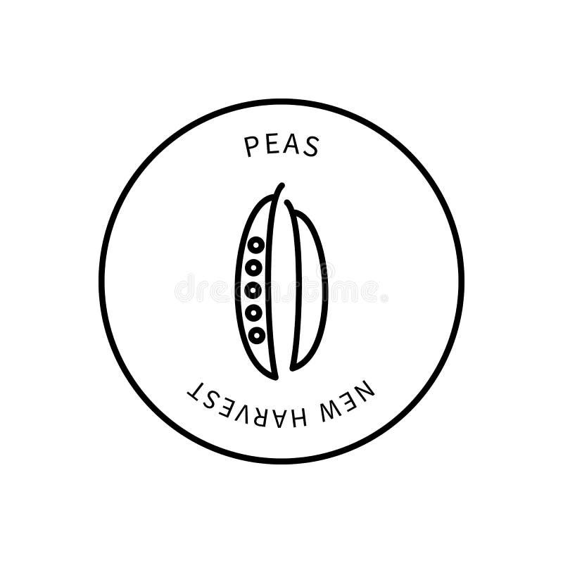 Pea Line Icon in Simple Style. New Harvest. Vector Sign in a Simple ...