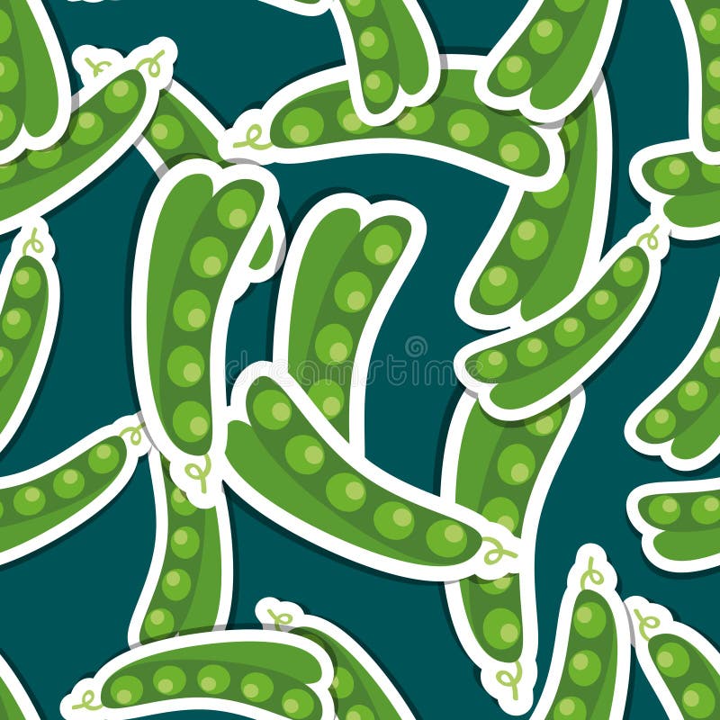 Pea Pattern. Seamless Texture Stock Vector - Illustration of heap ...