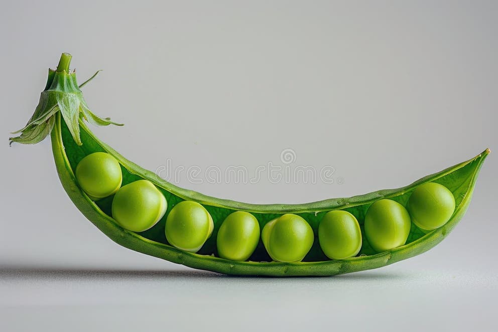 A Pea Pod with Green Apples Inside Stock Image - Image of agriculture ...