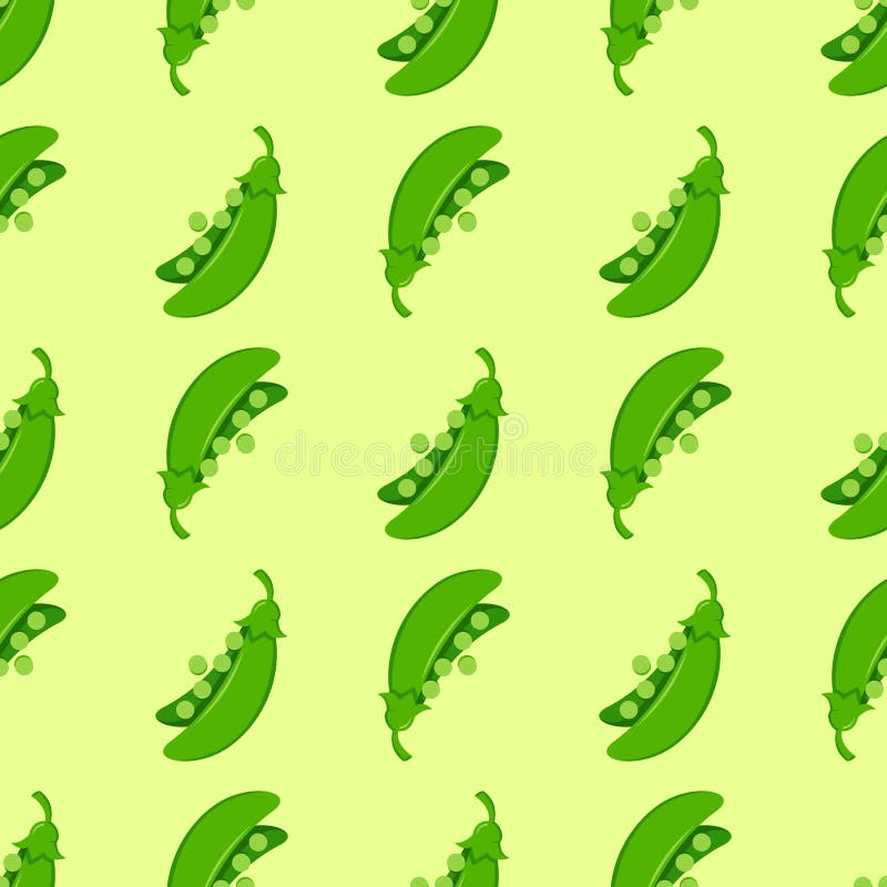 Pea Seamless Template, Illustration of Pea for Textile Pattern Stock ...