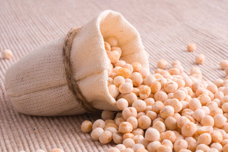 Pea in small sack stock image. Image of dried, meal, grist - 7446737