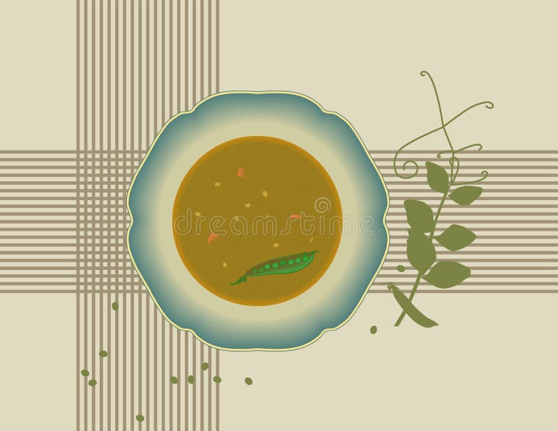 Pea soup stock vector. Illustration of dinner, color, meal - 3857542