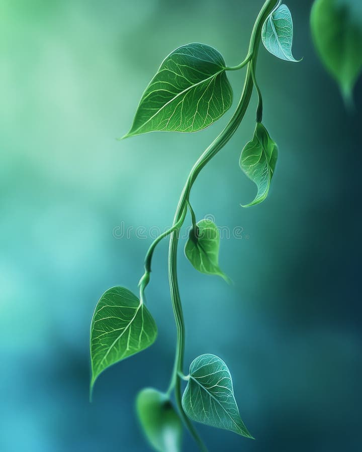 Pea Tendril Texture on Support in Hyperrealistic Rendering Stock ...