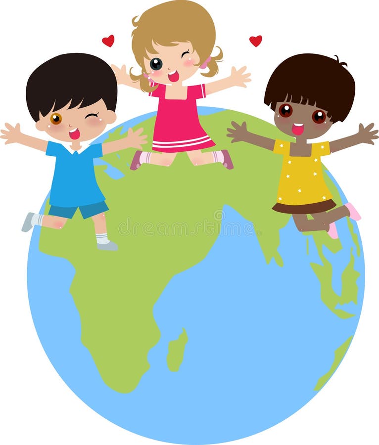 Kids Singing for Peace. Vector. Stock Vector - Illustration of love ...