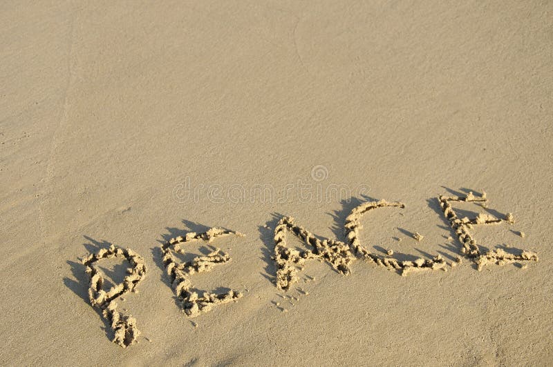 Peace on beach stock photo. Image of sand, harmony, love - 10115406