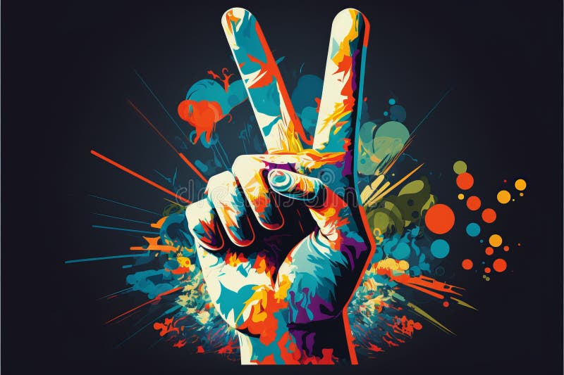 Peace Abstract Art (generative AI) Stock Illustration - Illustration of ...