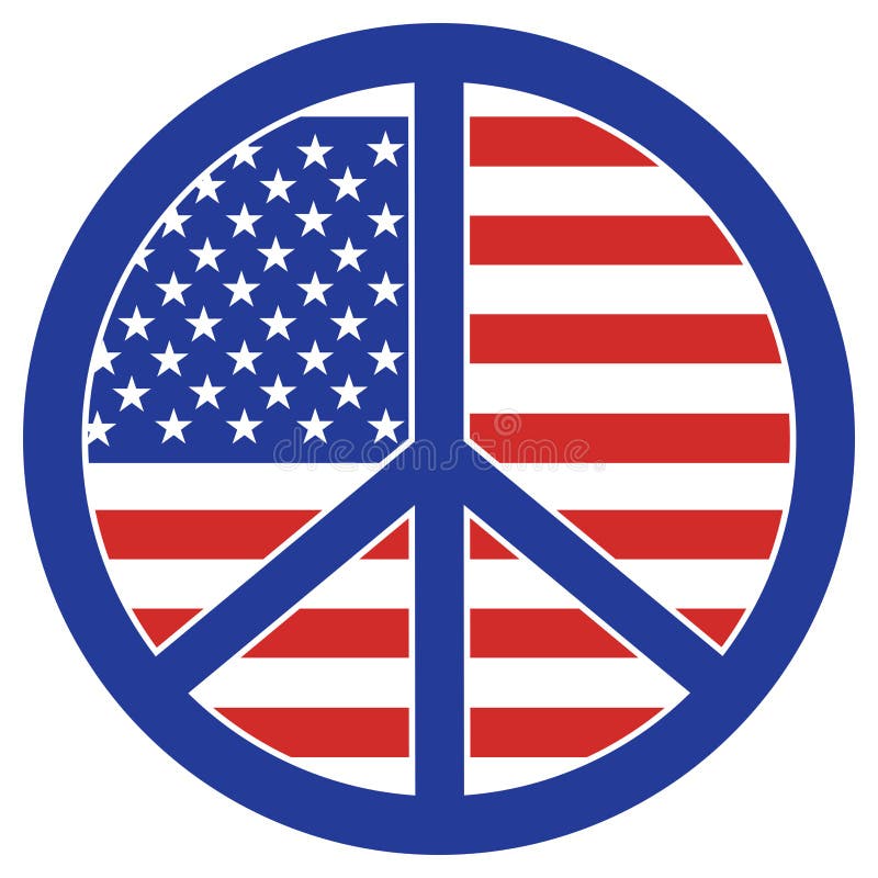 American Peace stock vector. Illustration of symbol, grunge - 4735153