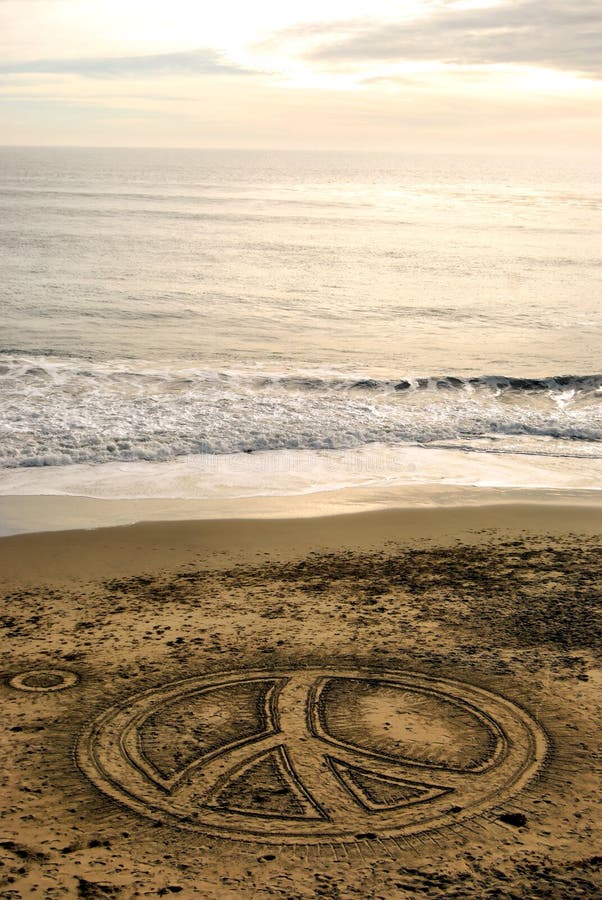 Peace Beach stock photo. Image of sand, beach, wait, hippie - 13096122