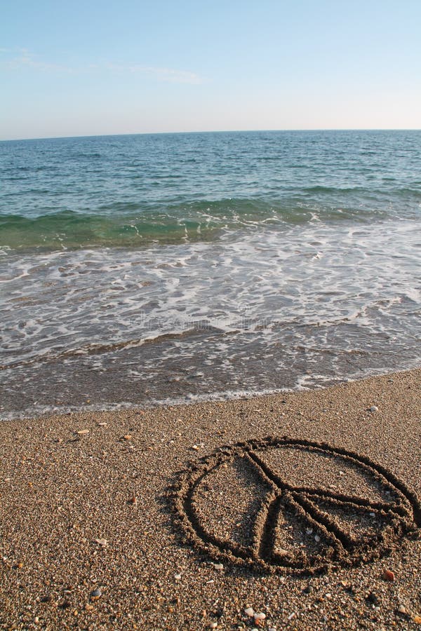Peace beach stock illustration. Illustration of symbol - 36683017