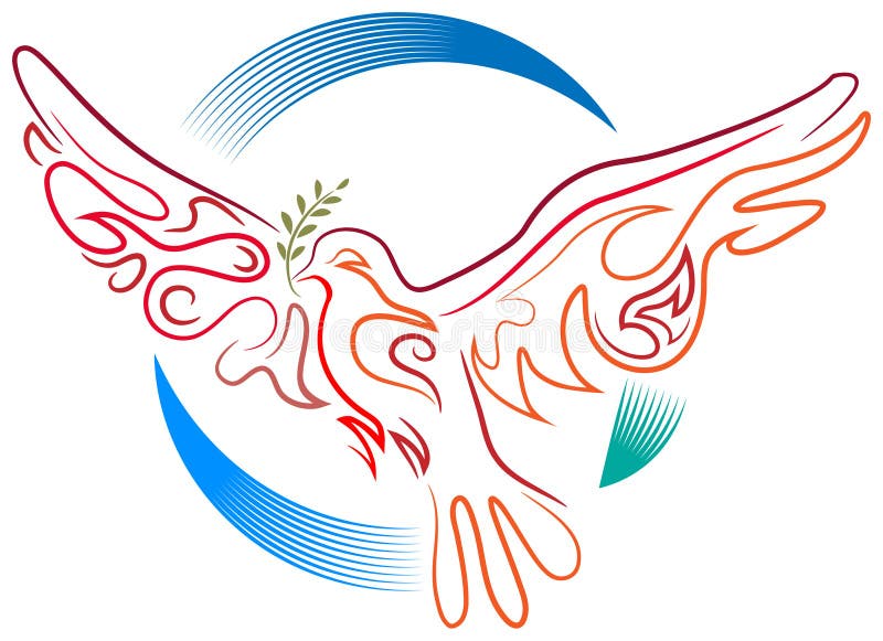 Peace bird stock vector. Illustration of hope, graceful - 50701313