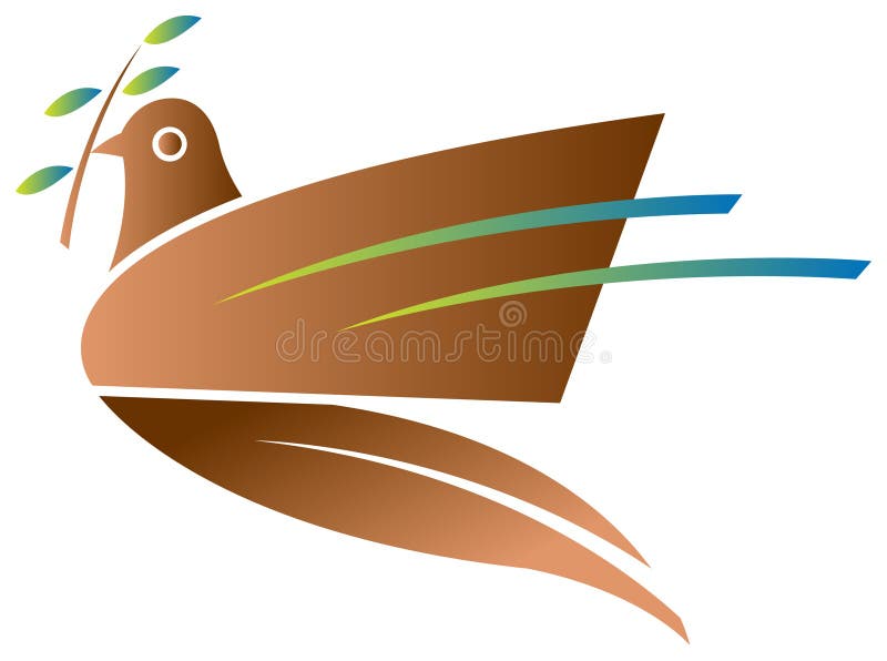 Peace bird stock vector. Illustration of abstract, flight - 55851579