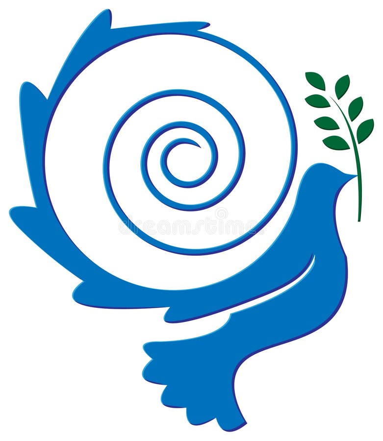 Peace bird stock vector. Illustration of abstract, flight - 55851579